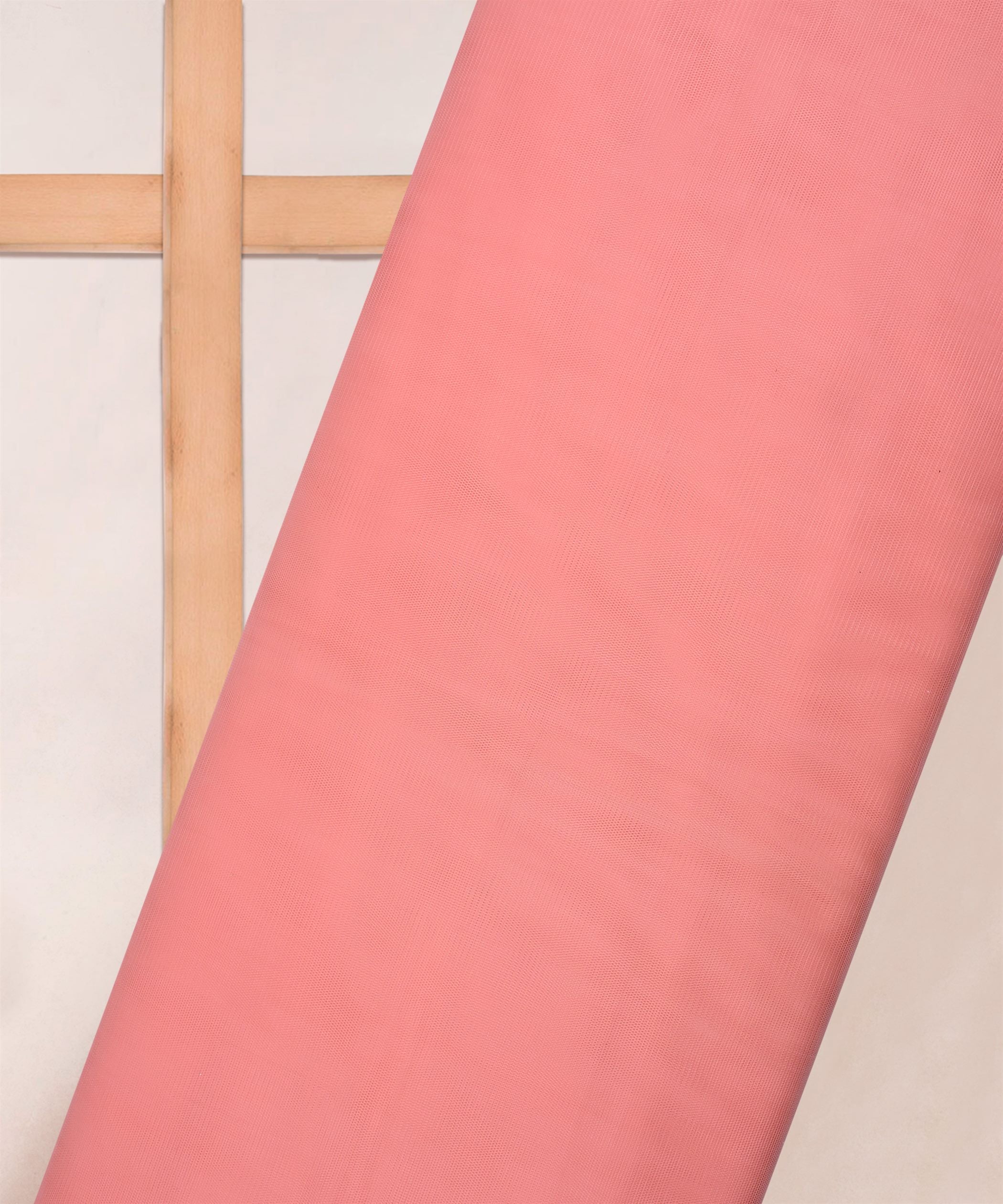 Buy Plain Dyed Net Fabric-Light Peach Online at Wholesale Prices ...