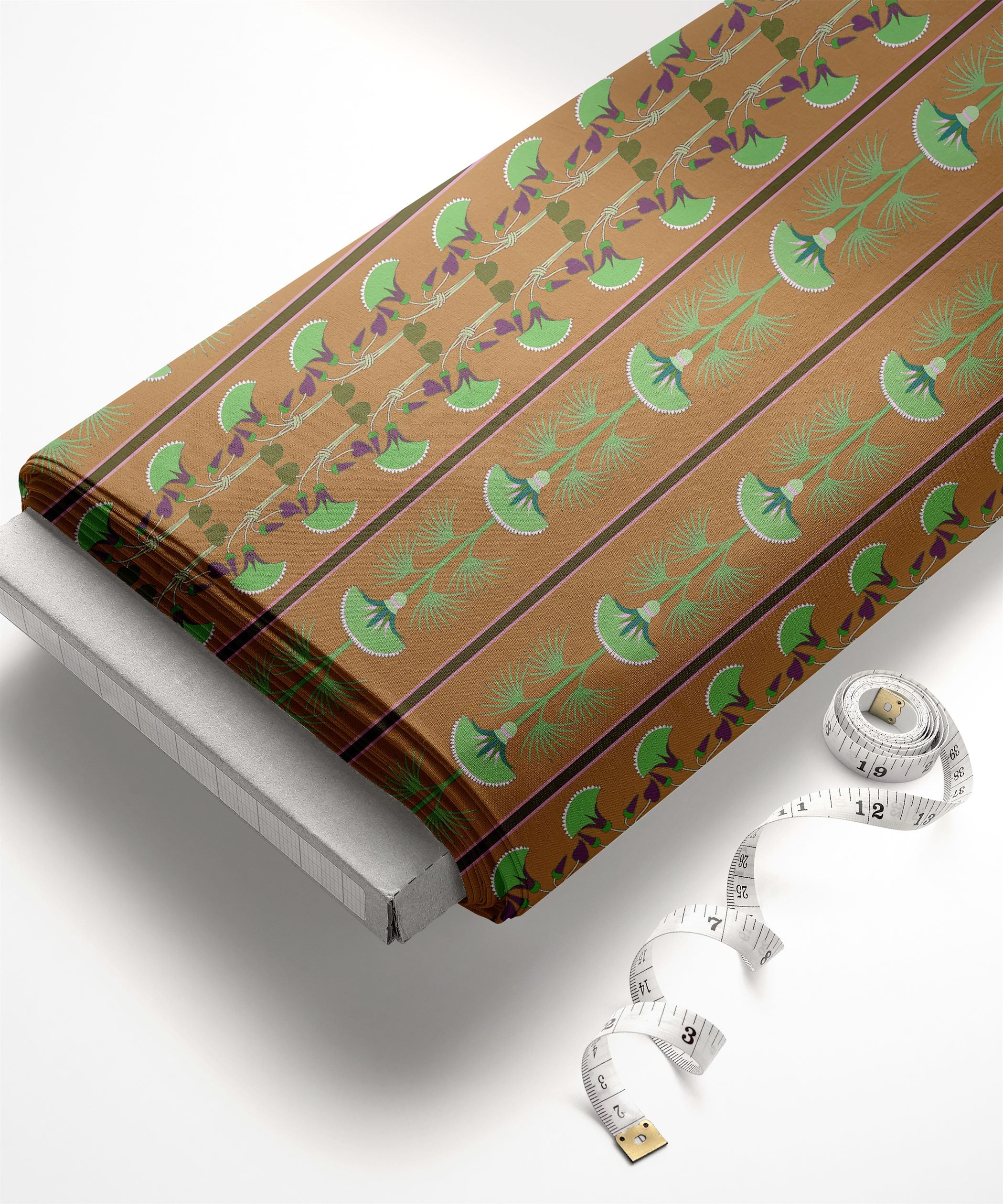 Buy Brown Textured Floral Vines Print Online at Wholesale Prices ...