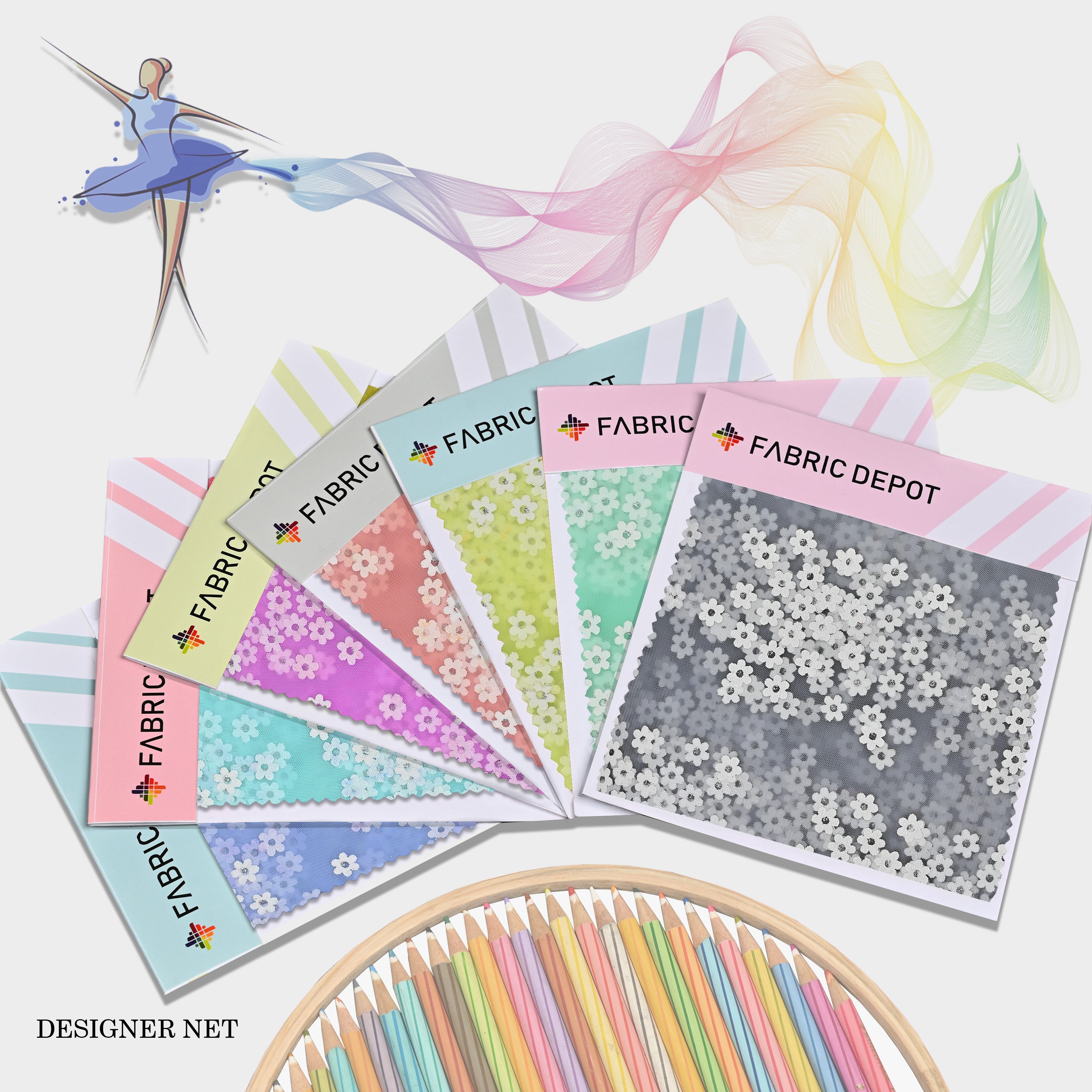 Designer Net-Swatch Card – Fabric Depot