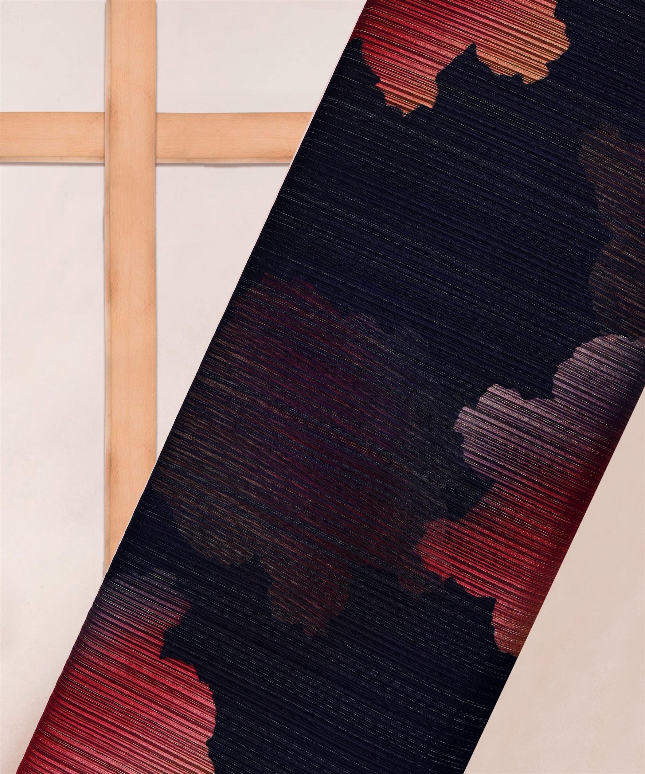 Buy Georgette with Satin Stripes & Spray Print-Navy Blue Online at ...