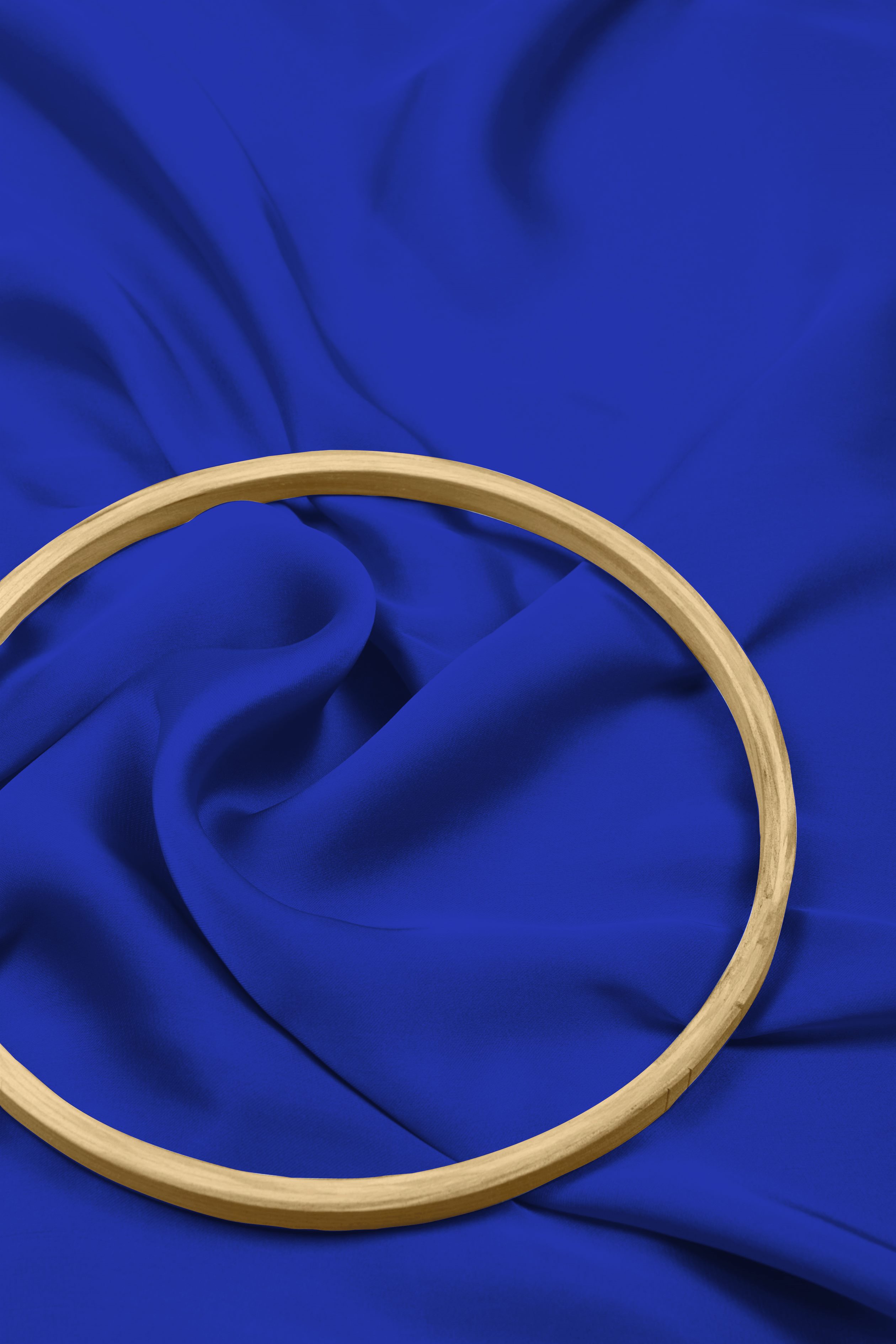 Buy Royal Blue Plain Satin Georgette Fabric Online | Fabric Depot