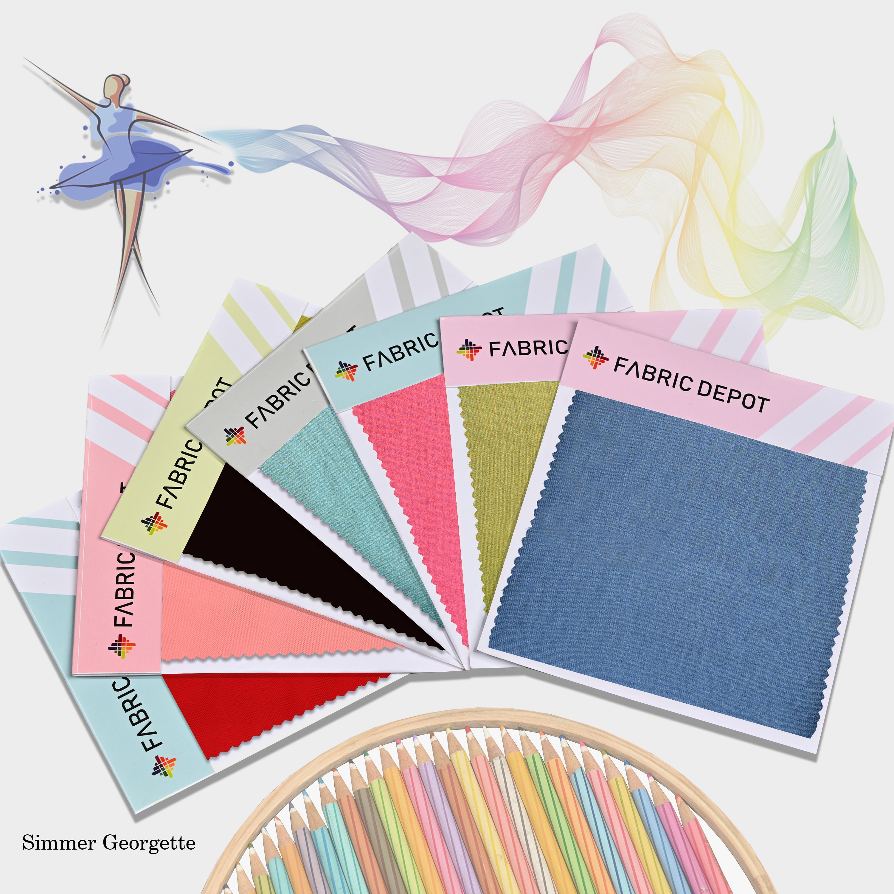 Simmer Georgette-Swatch Card – Fabric Depot