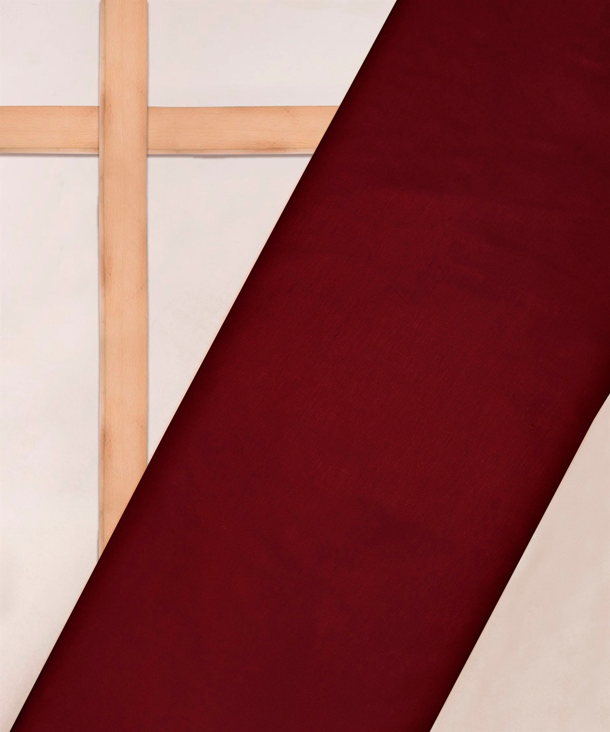 Buy Maroon Plain Two Tone Satin Silk Fabric Online | Fabric Depot